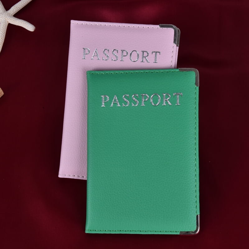 Casual PU Leather Passport Covers Travel ID Card Passport Holder Wallet ...