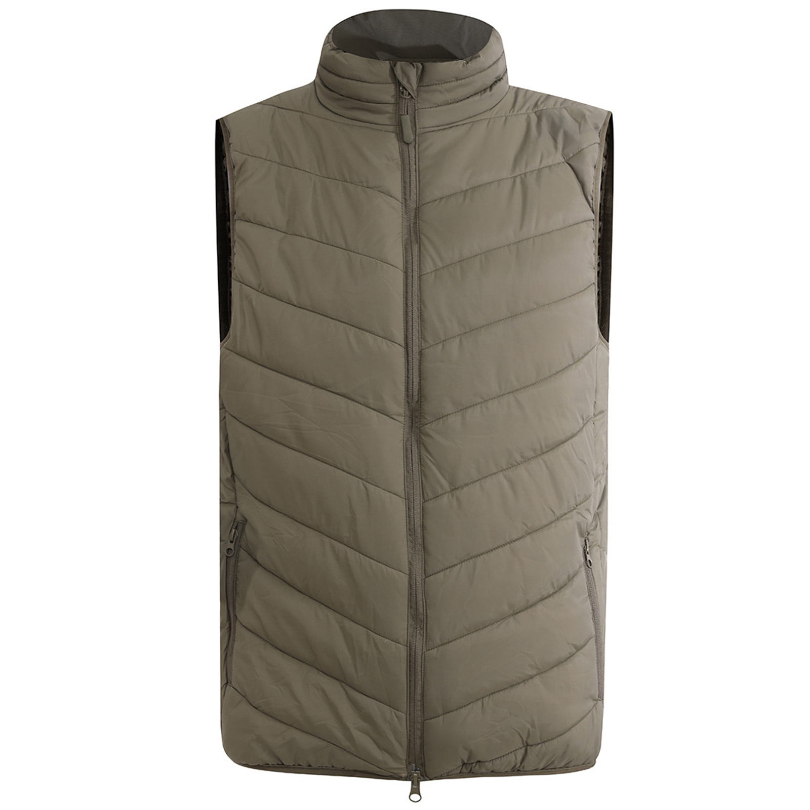 Casual Packable Padded Lightweight Quilted Stand Collar Puffer Vest For