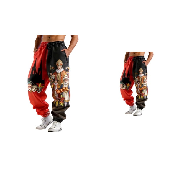 Casual Pants For Festive Carnival, Lightweight Flat Front Trousers ...