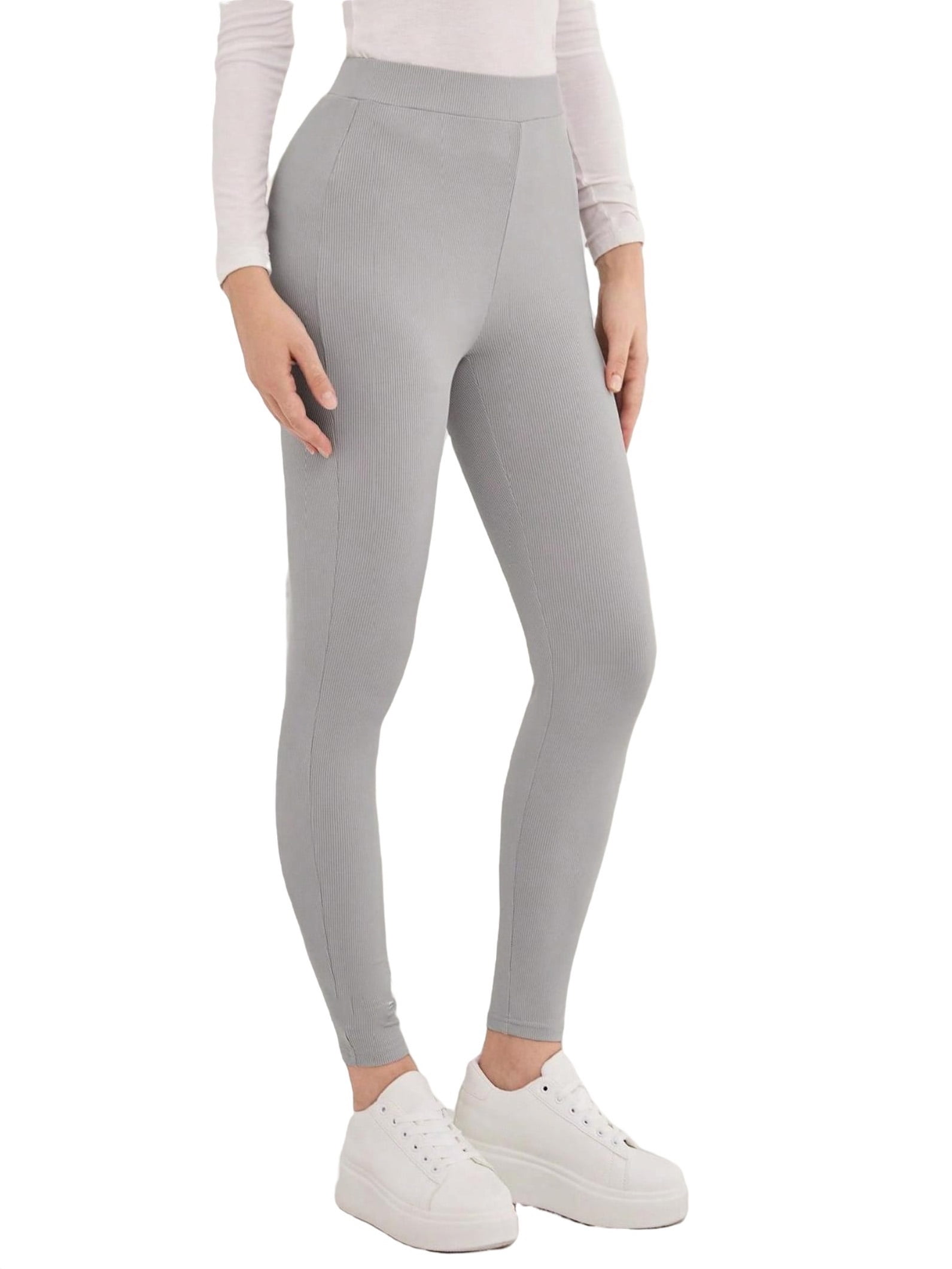 Casual Pants Light Grey Women Leggings - Walmart.com