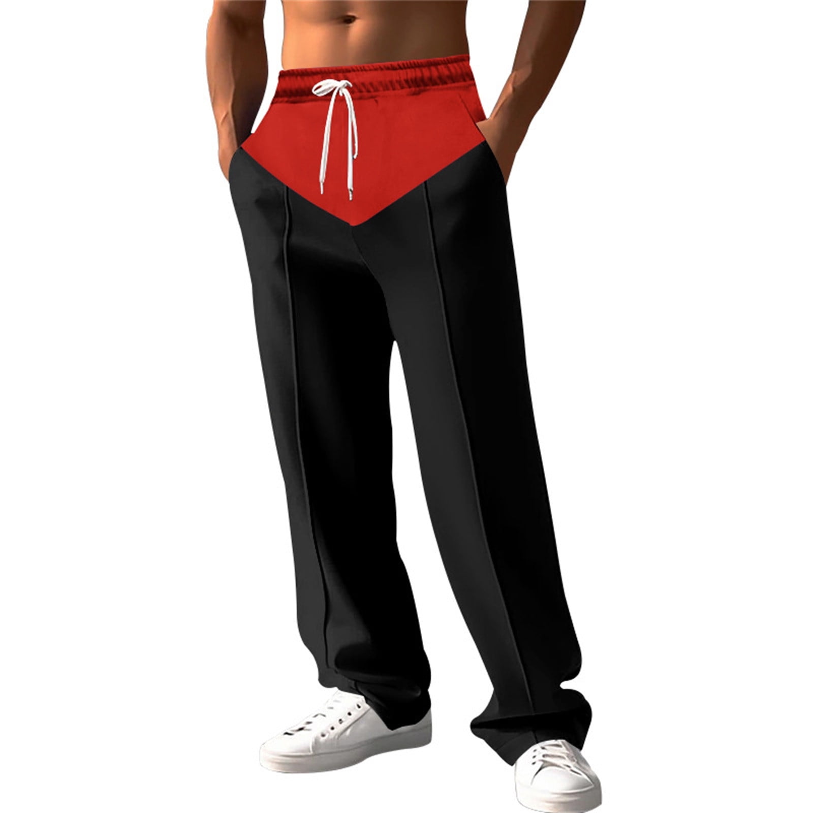 Casual Pants Men Male Elastic Pants Assorted Color Breathable Cotton ...