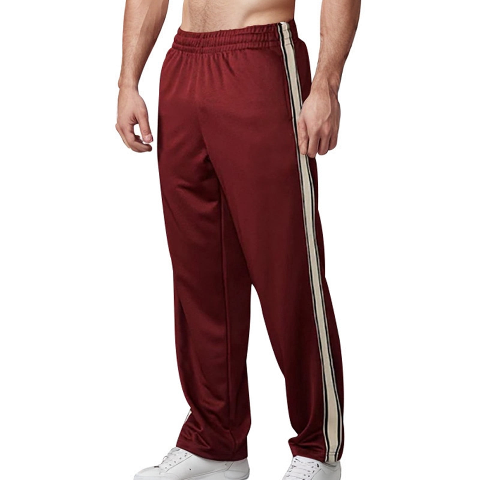 Casual Pants Men Male Sweatpants Comfy Loose Wide Leg Sports Running ...
