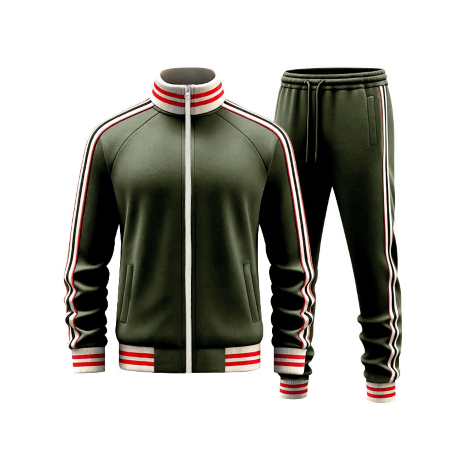 Casual Pants Set for Autumn and Winter Running Mens Tracksuit Two-Piece ...