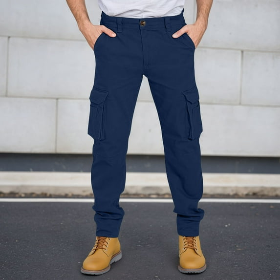 Casual Pants with Versatile Utility Design Featuring Multiple Pockets ...