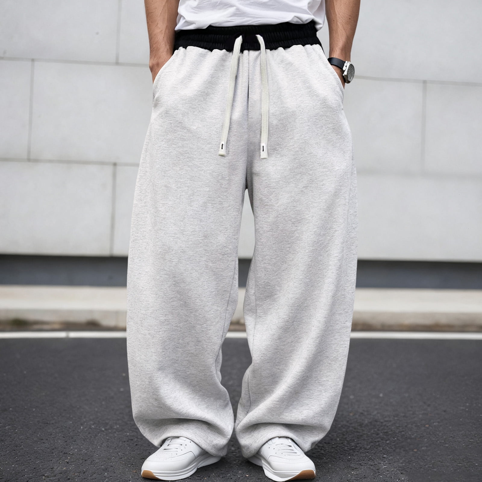 Casual Pants for Daily Wear—Lightweight Comfort Flat Front Trousers ...