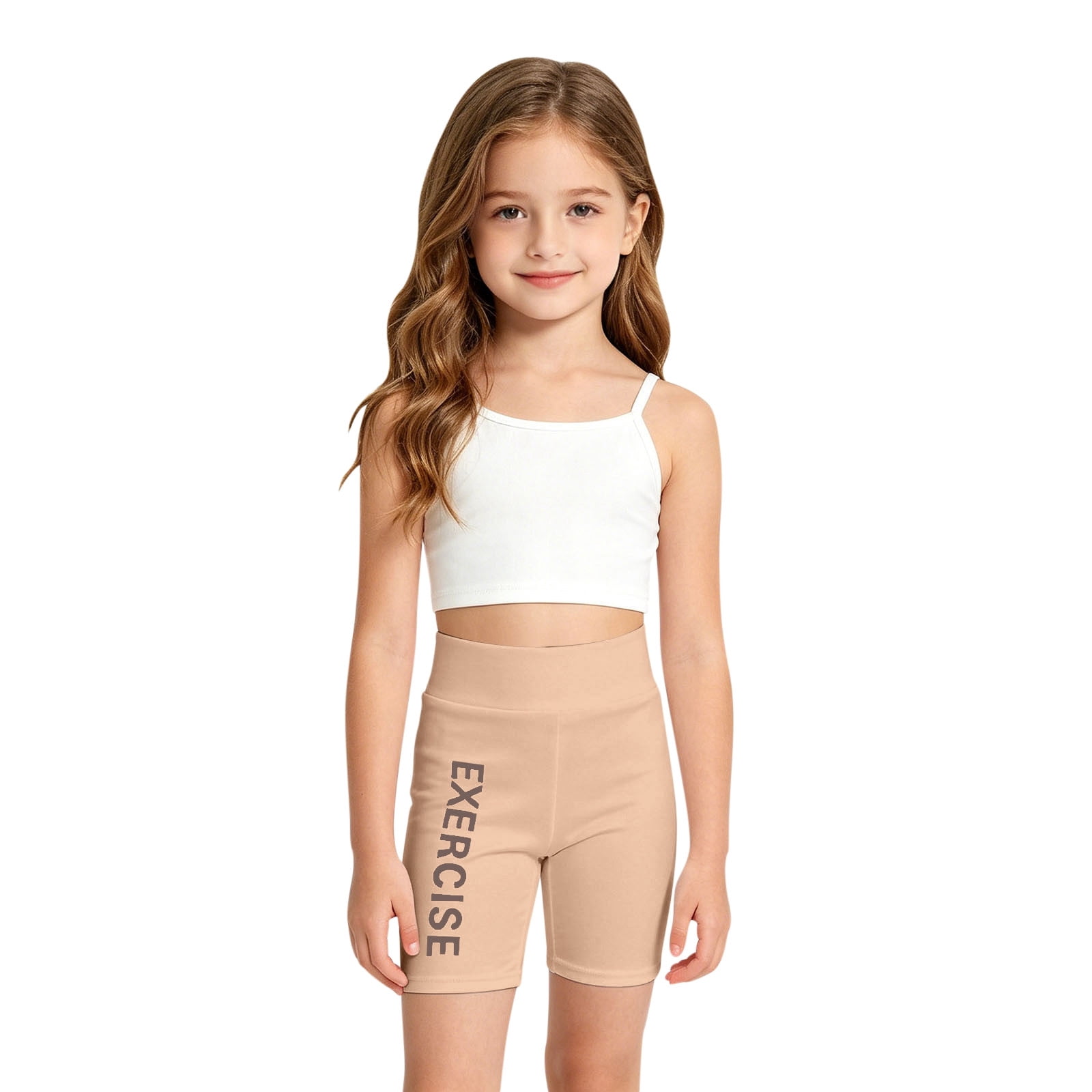 Casual Pants for Little Girl Lightweight Knit High withed High Yoga ...