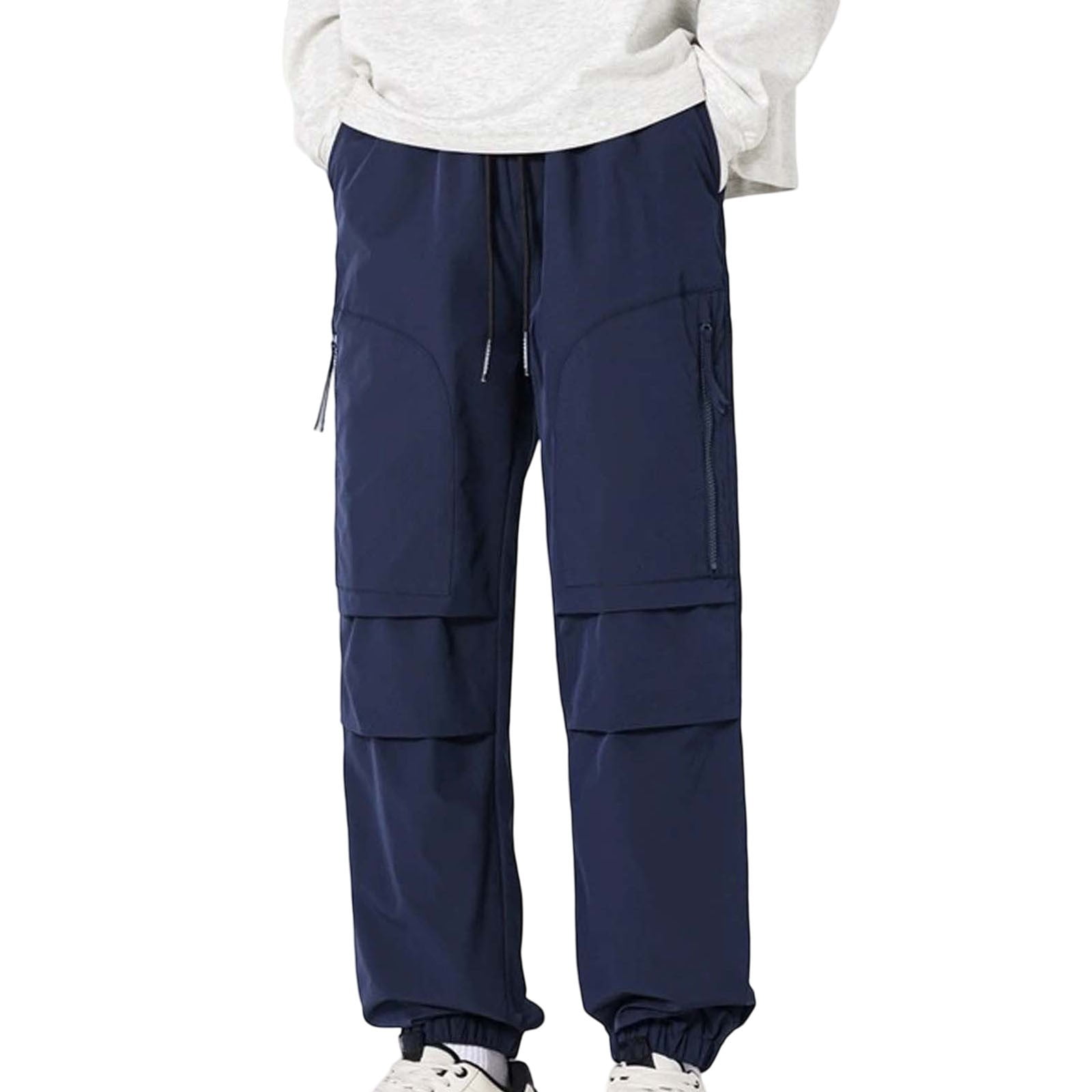 Casual Pants for Men Man High Street Fashion Trend Pleated Design ...