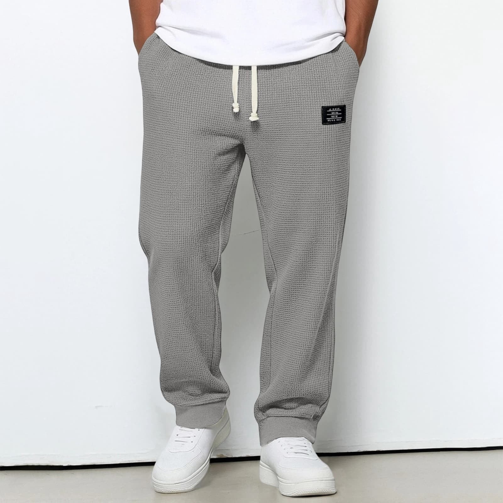 Casual Pants for Men Stretch Comfort Fit Sweatpants Drawstring ...