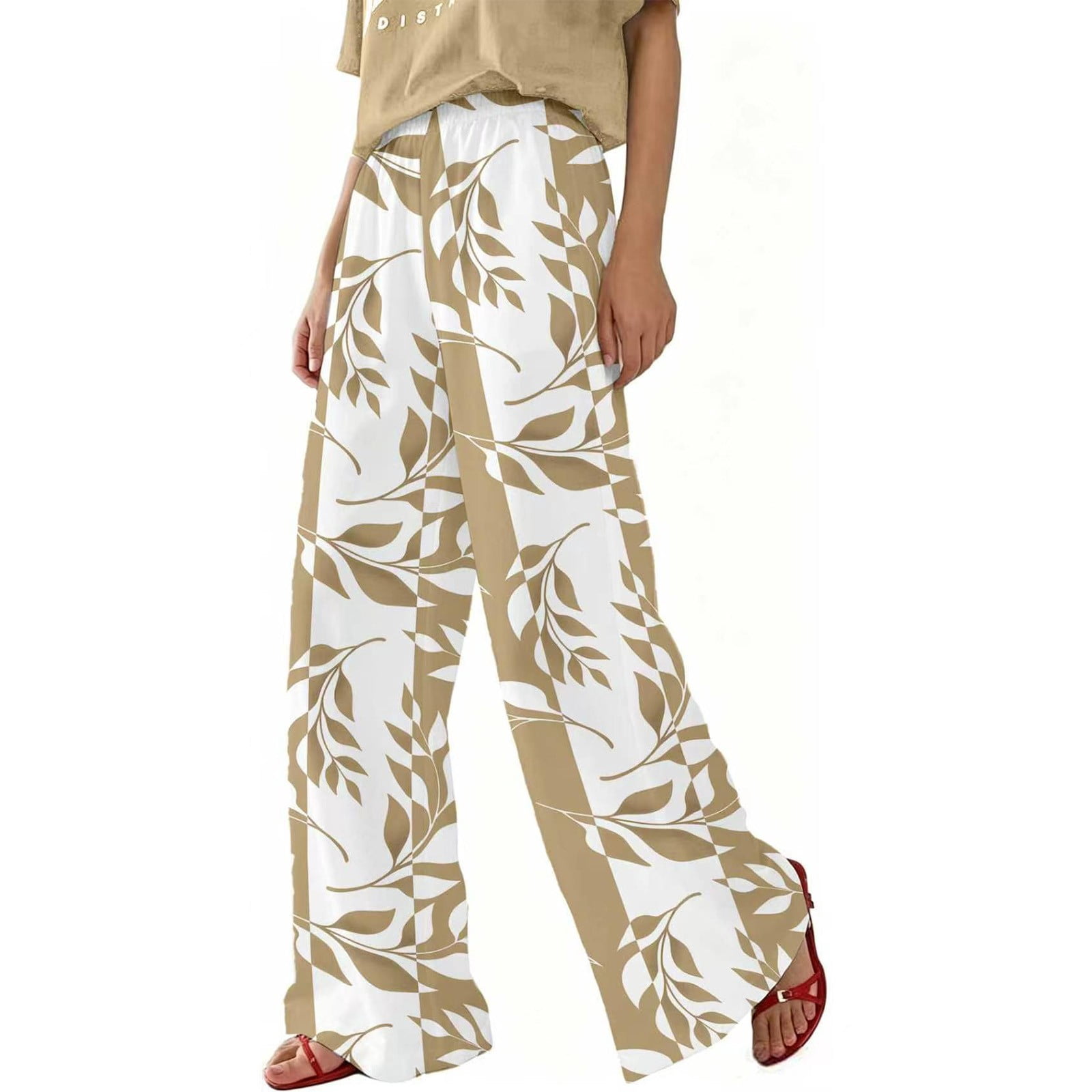 Casual Pants for Women 2026 Summer Style Print Fashion Versatile Long ...