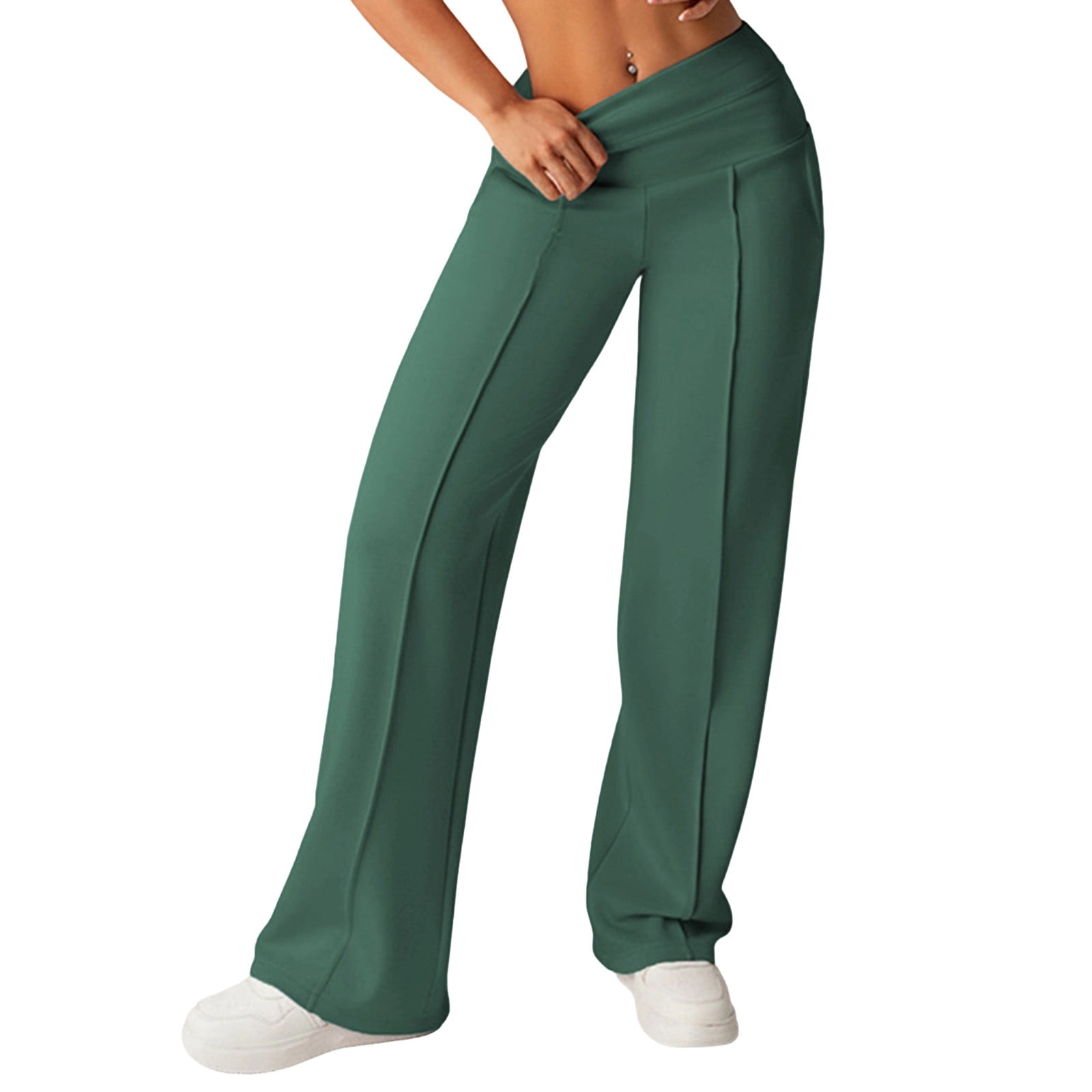 Casual Pants for Women High Waisted Wide Leg Flowy Joggers for Outdoor ...