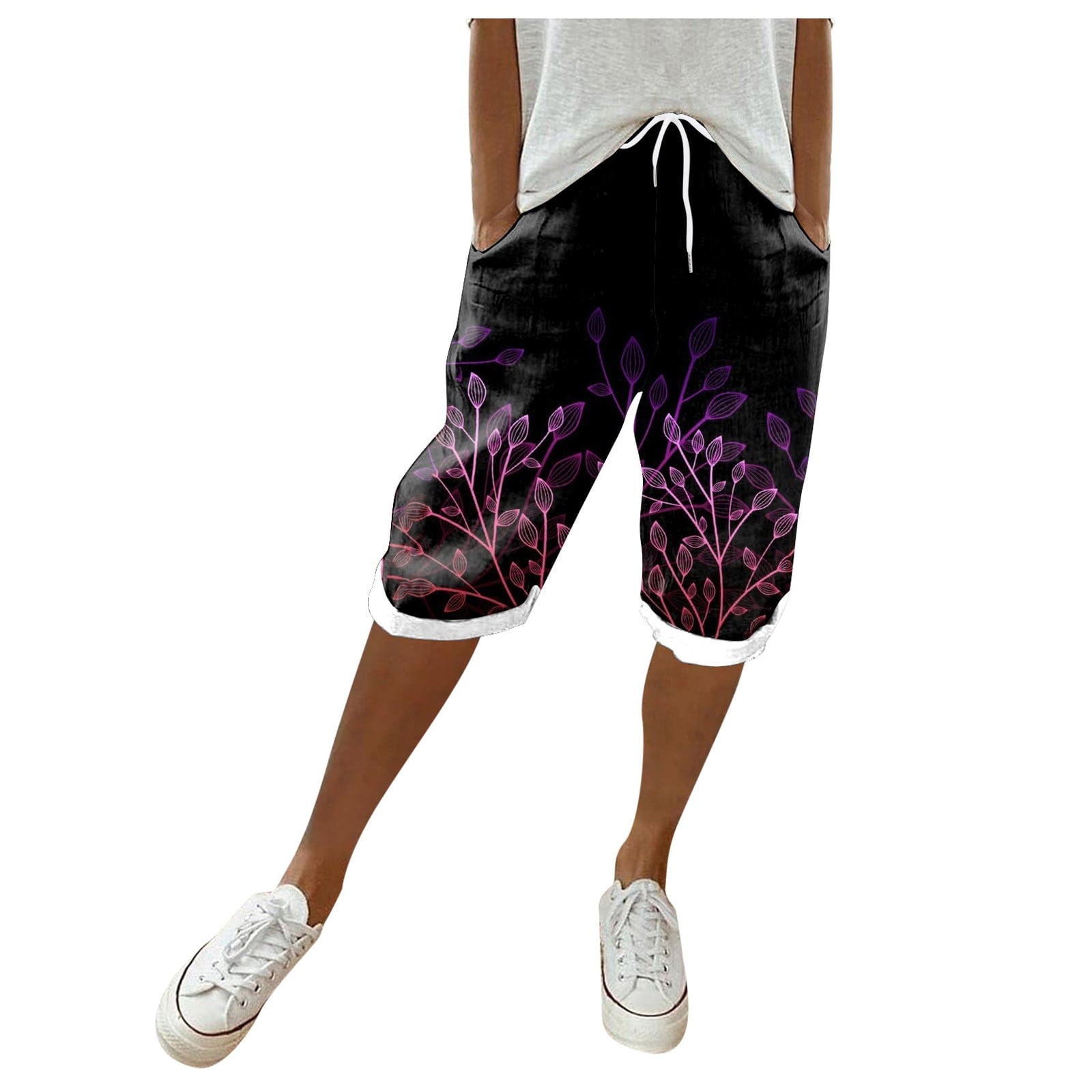 Casual Pants for Women Summer Pant Straight Leg Elastic Waisted High ...