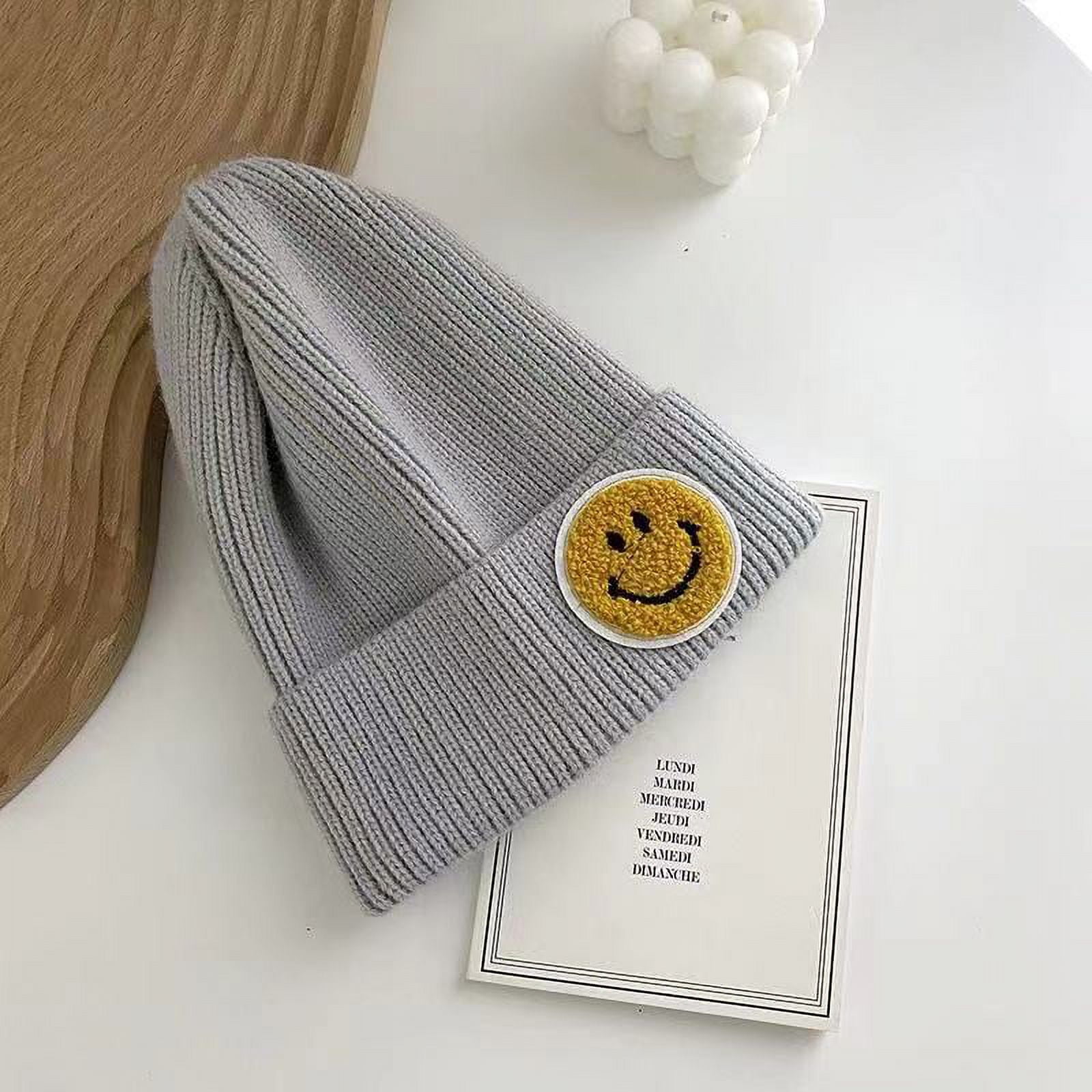 Casual Smily Face Beanie - Stylish & Stretchable - Walmart.com