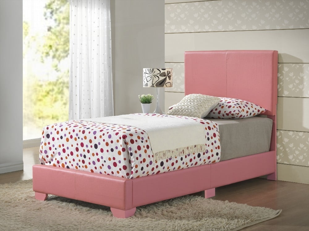 Casual Pink Twin Bed Ensuring Aesthetic Enhancement and Quick Assembly ...