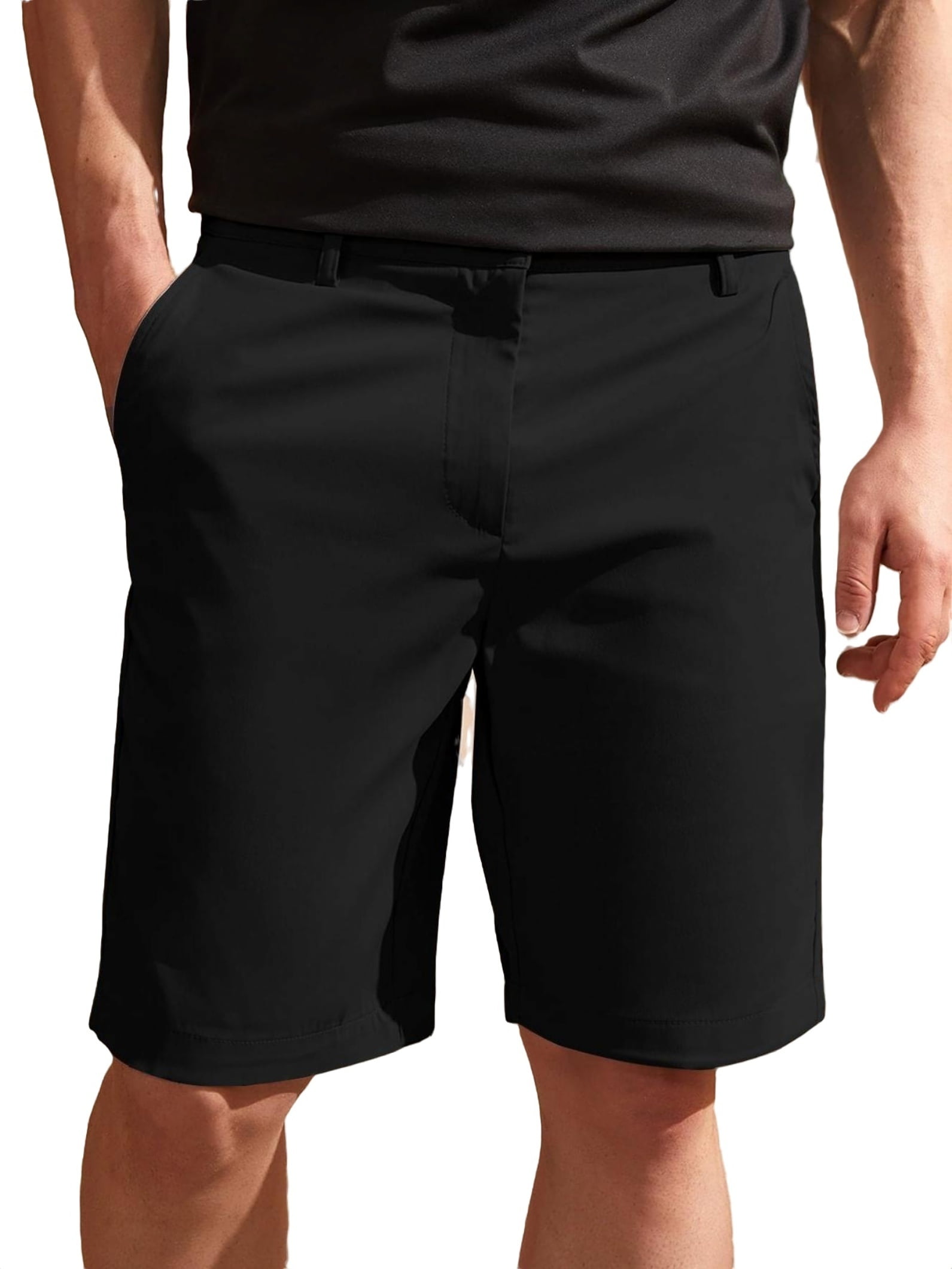 Casual Plain Black Men Shorts (Men's) - Walmart.com