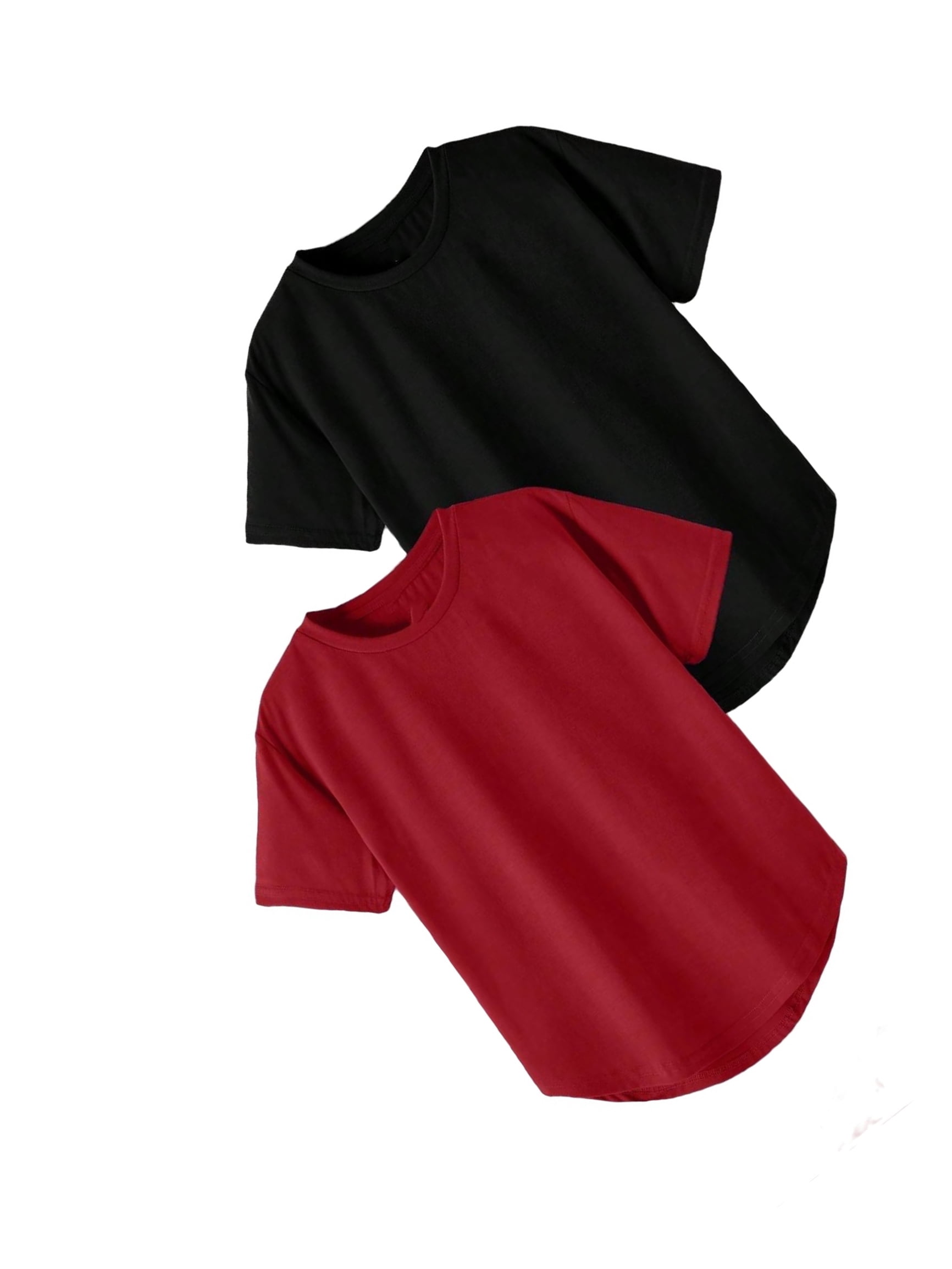 Casual Plain Round Neck Red Tween Boys T-Shirts (Boy's) - Walmart.com