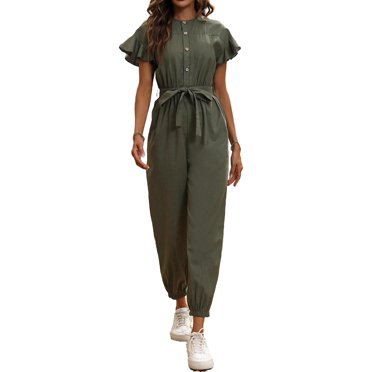 Jordache women's Utility Jumpsuit - Elastic Waistband - Walmart.com