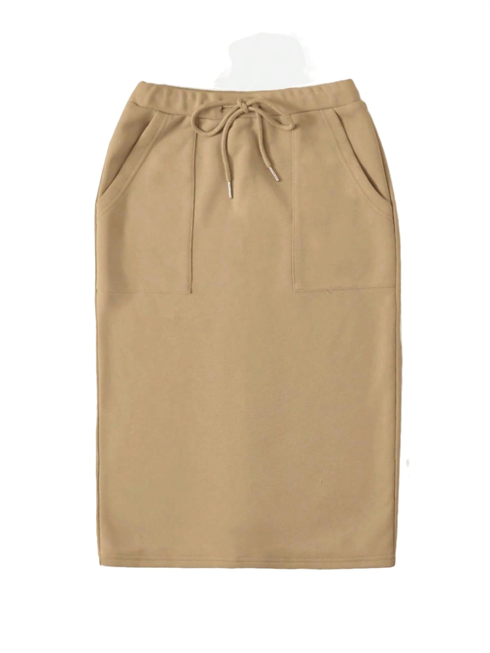 Casual Plain Straight Skirts Camel Women Skirts - Walmart.com