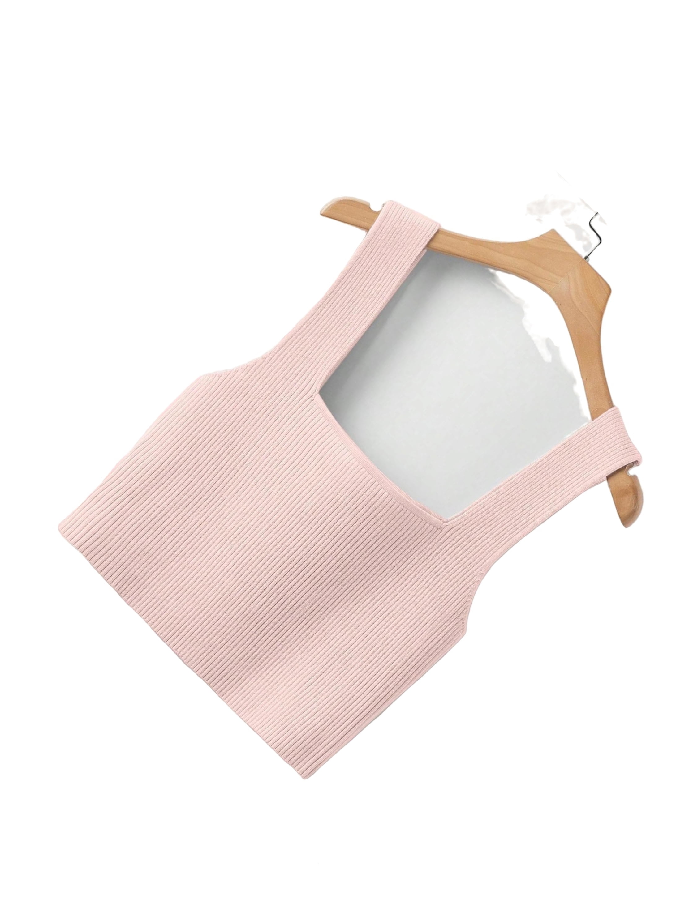 Casual Plain Straps Sleeveless Pink Women Knit Tops (Women's) - Walmart.com