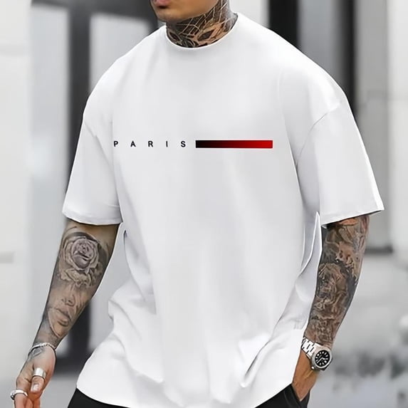 Casual Printed T-Shirt for Men & Women Short Sleeves Retro Loose ...