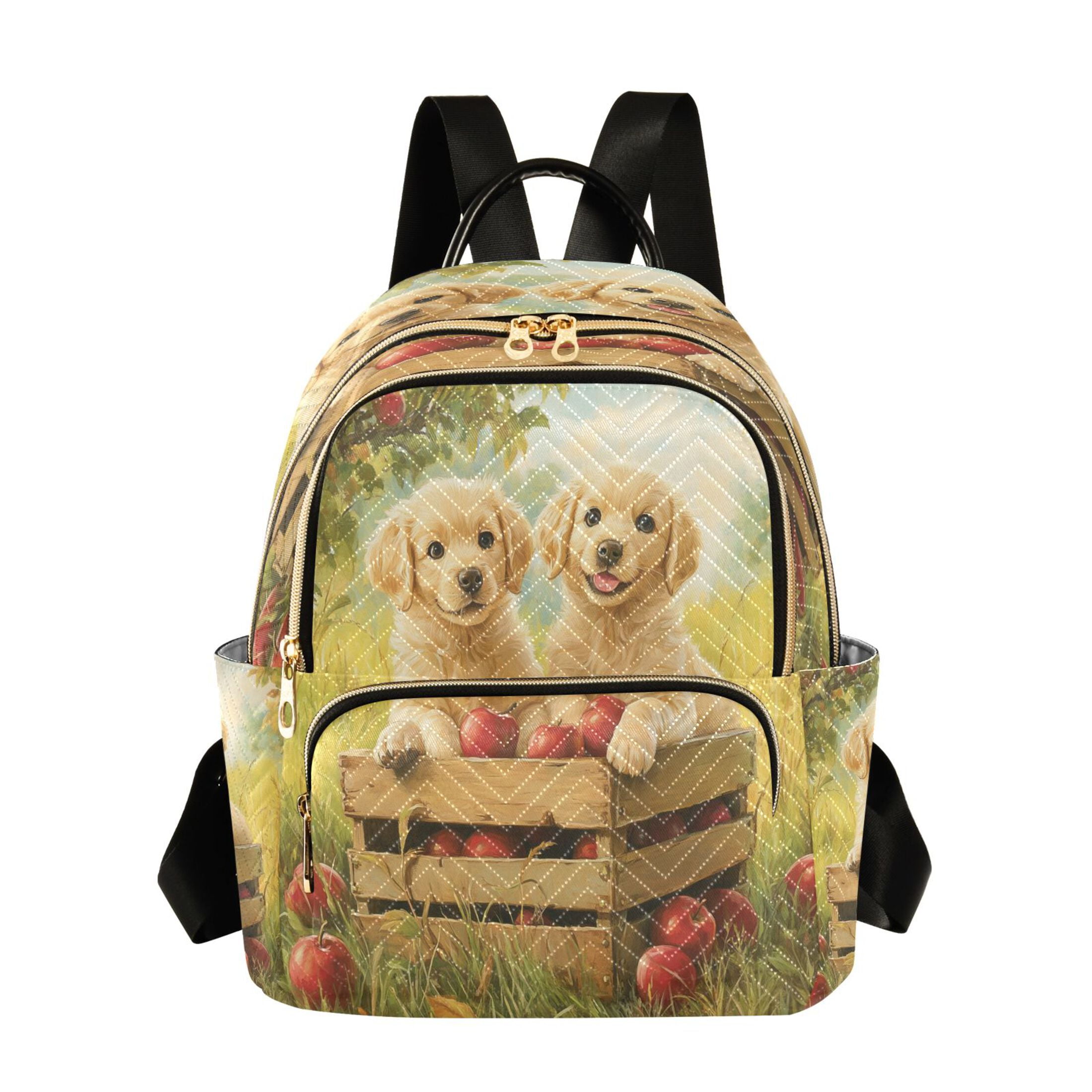Casual Puppies Sitting on Crate Backpack for School,College and Travel ...