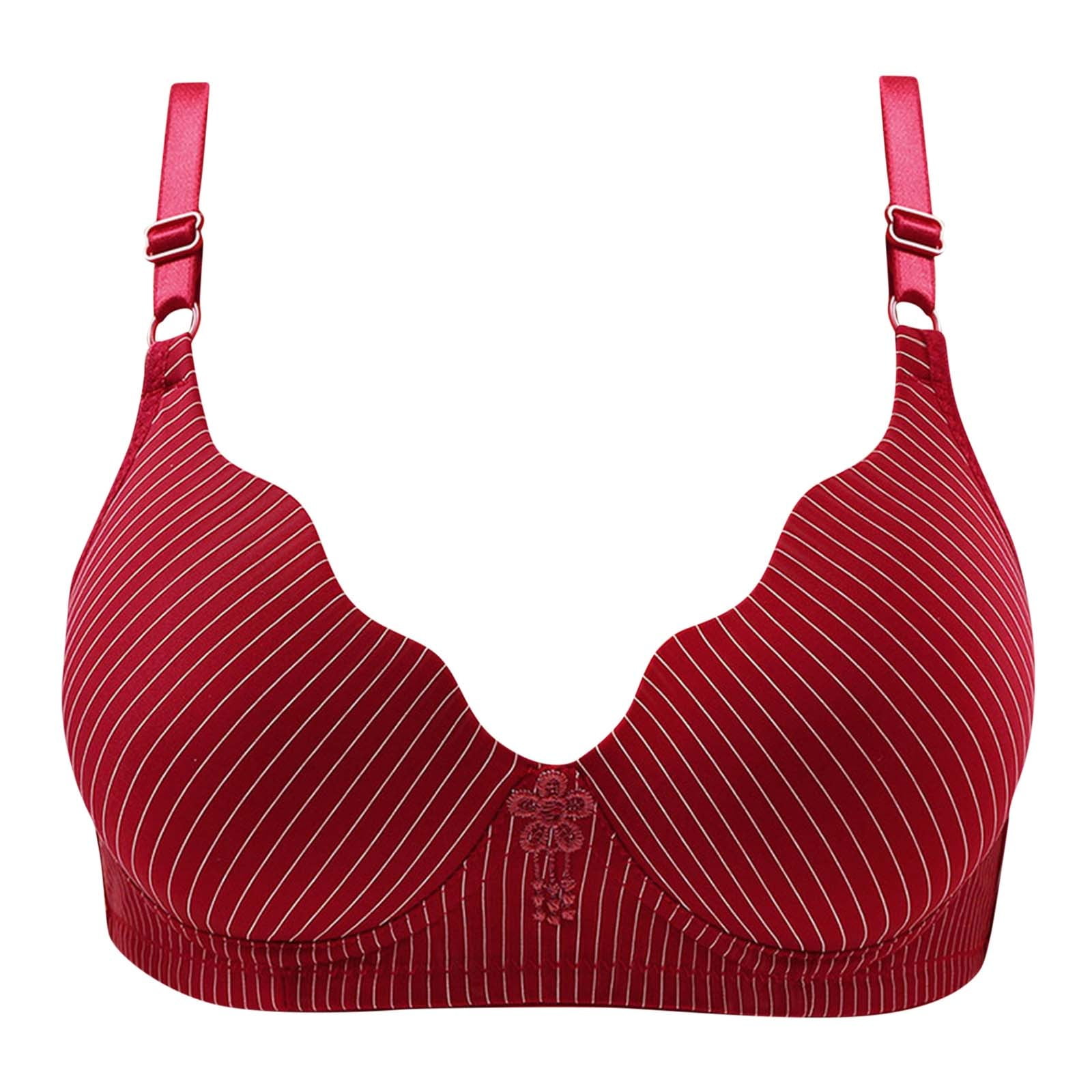 Casual Push up Bra for Womens - Soft Cup Wireless Brassiere Striped ...