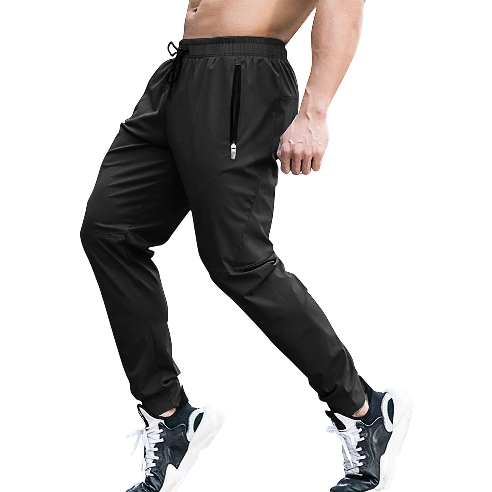 Casual Quick-Drying Trendy Running Sports Pants with Zipper Pockets ...