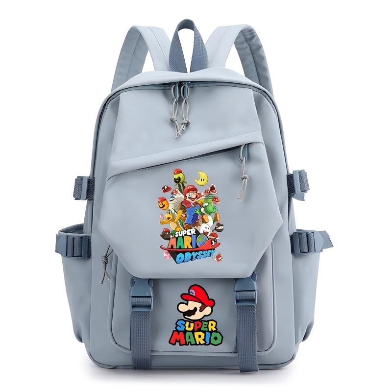 Casual Retro Gaming Canvas Backpack - Classic Plumber Aesthetic Daypack ...
