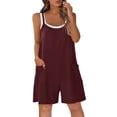 Casual Rompers for Women Summer 2025 Sleeveless Adjustable Strap Shorts ...