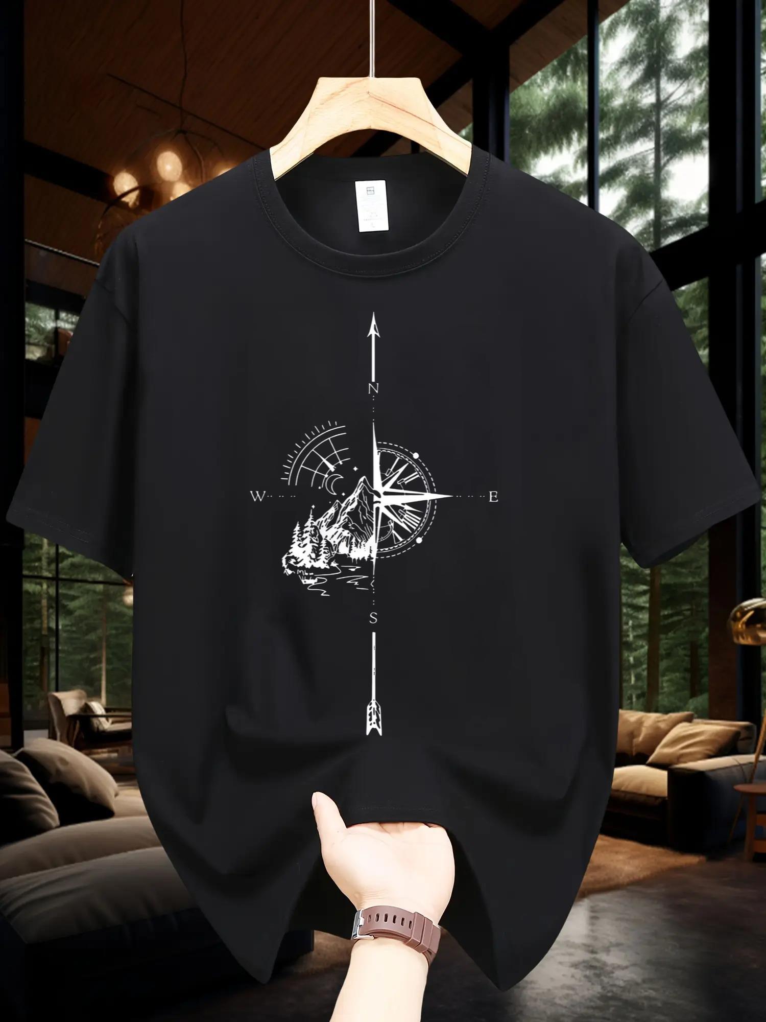 Casual Round Neck T-Shirt with Unique Letter Print - Soft Polyester ...