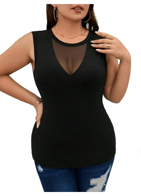 Hanes JMS Women's Plus Size Cotton Shirttail Tank Top - Walmart.com