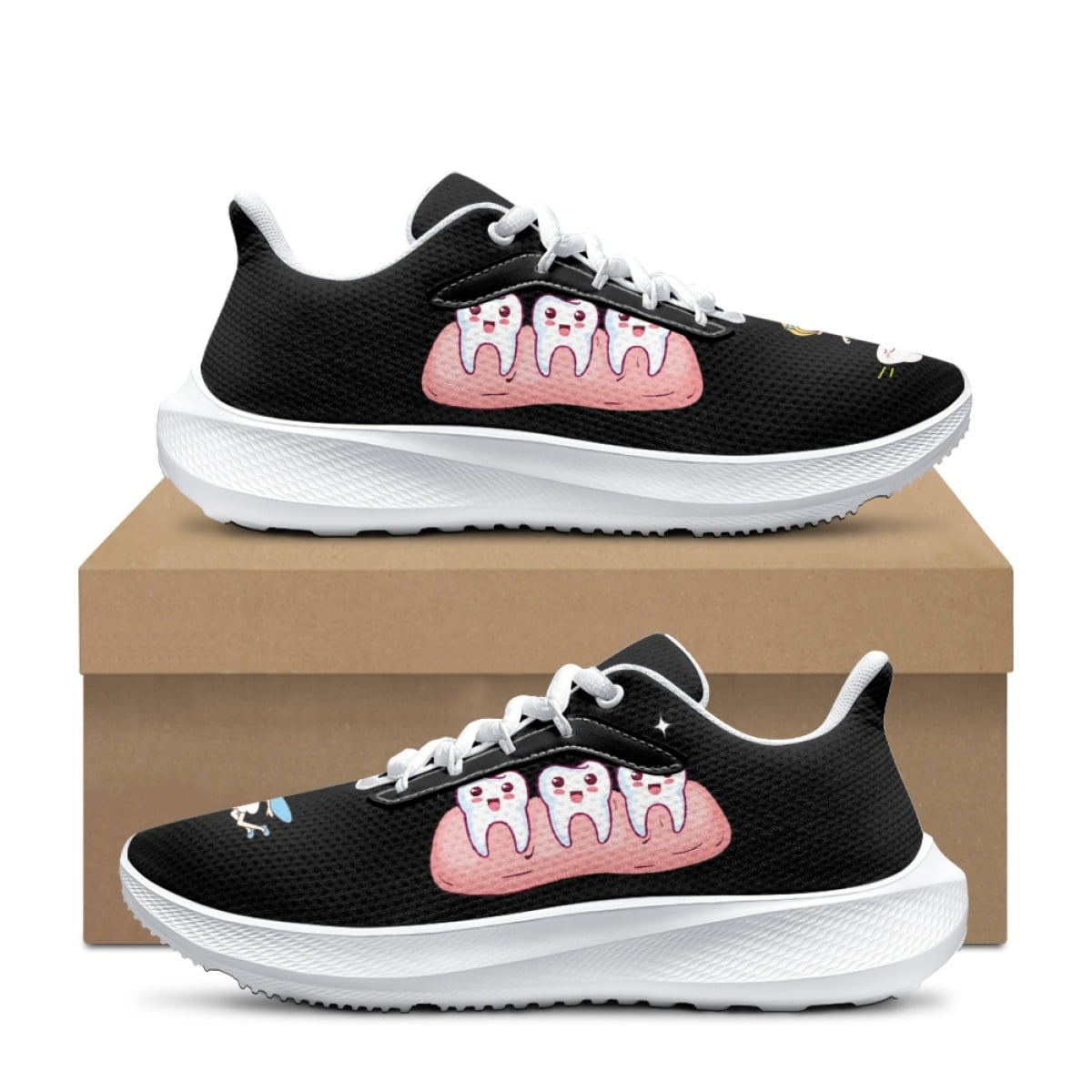 Casual Running Shoes Dental Tooth Cartoon Tooth Angel Design Outdoor ...