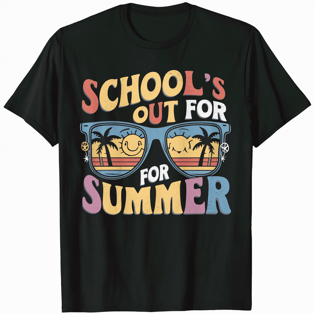 Casual School's Out For Summer End Of School Year T-Shirt - Walmart.com