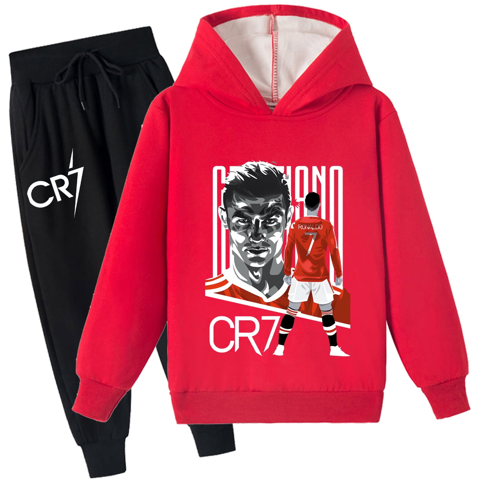 Casual Set Cristiano Ronaldo Fleece Brushed Hoodie & Pants fits ...