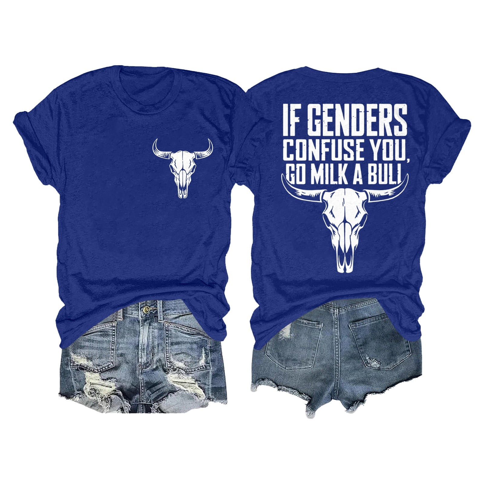 Casual Shirt for Women Short Sleeve Letter Print Crew Neck Soft Basic ...