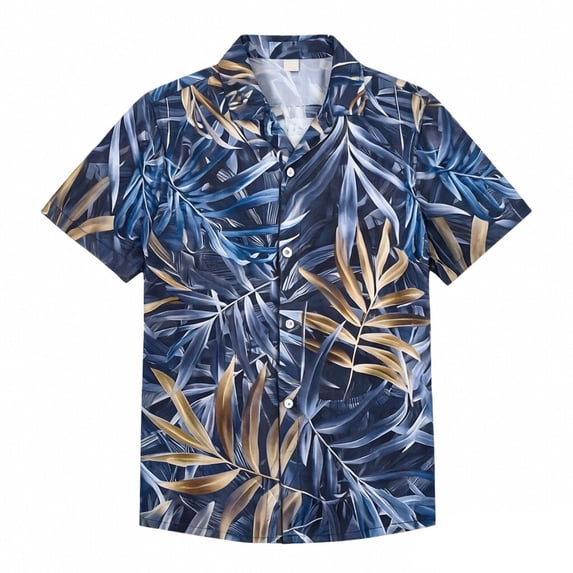 Casual Shirts for Men Men's Short Sleeve Button Down Shirt Hawaiian ...