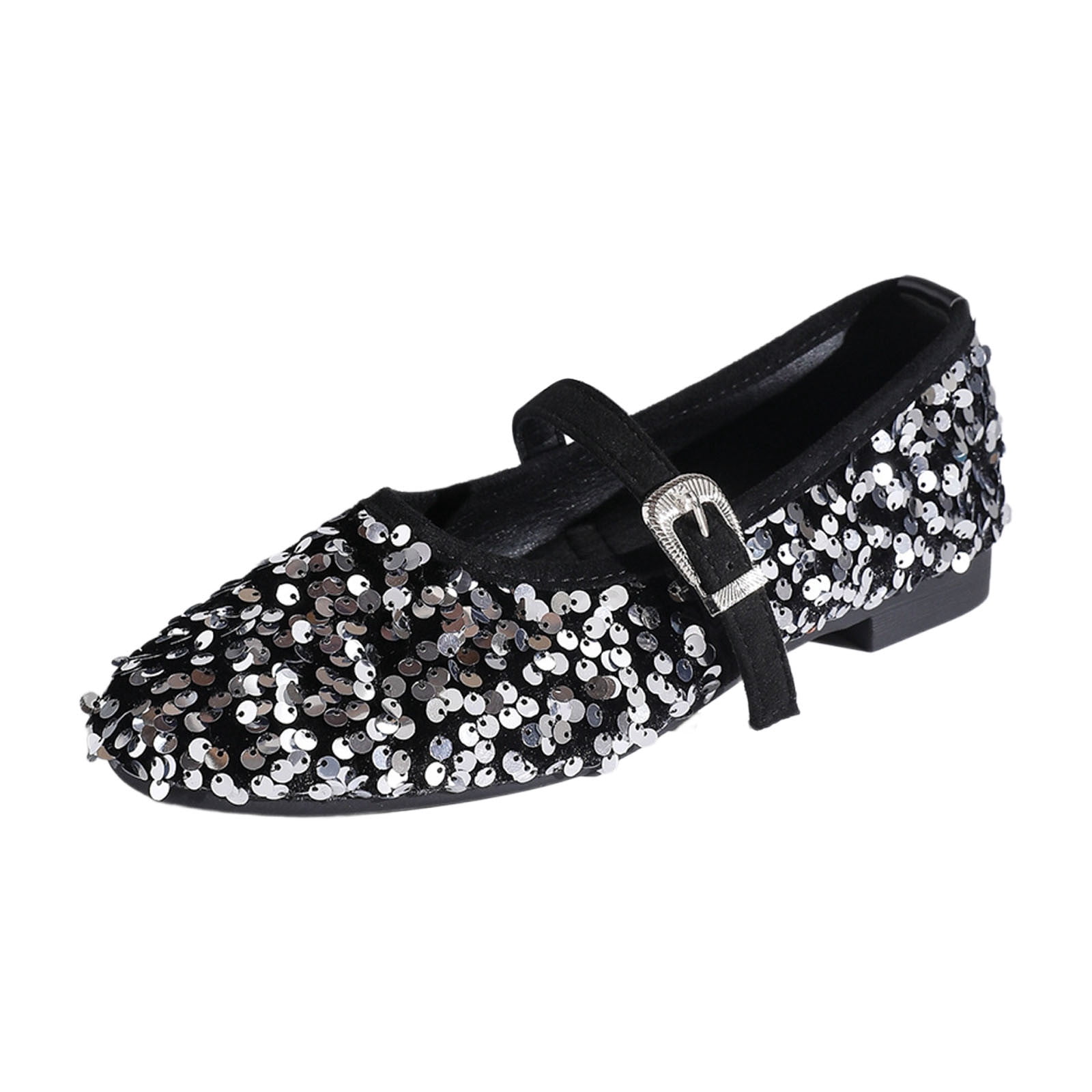 Casual Shoes for Women Fashion Sequin Decoration Casual Shoes Flat Non ...