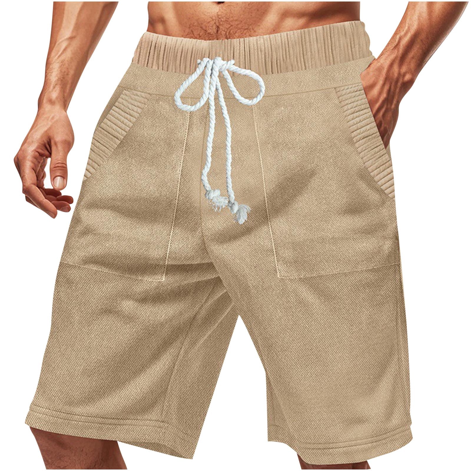 Casual Short Men's Elastic Waist Shorts Mens Cargo Shorts Sports Shorts ...