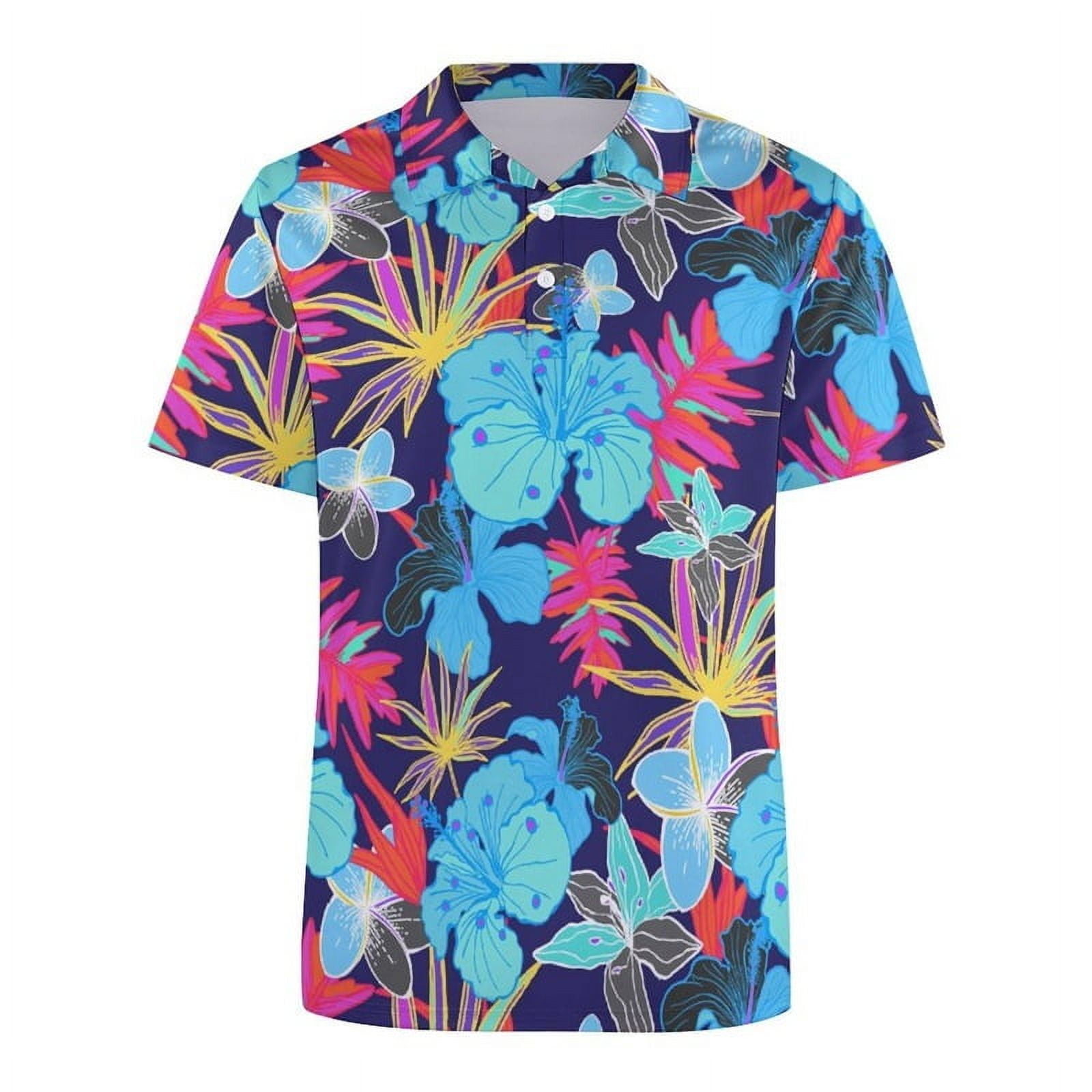 Casual Short Sleeve Polo Shirts For Men 3d Print Hamburg Fruit Pattern ...