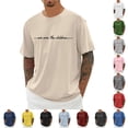 Casual Short Sleeve T Shirt With Minimalist Letter Print Comfortable ...