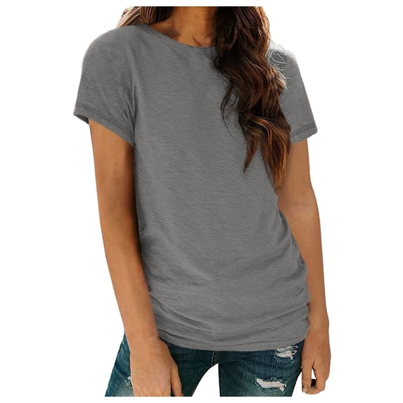 Casual Short Sleeve T Shirt V Neck Loose Fit Lightweight Breathable ...