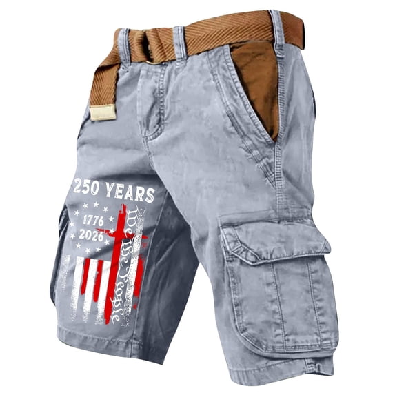 Casual Shorts for Men Men's Casual Shorts with Patriotic Print ...