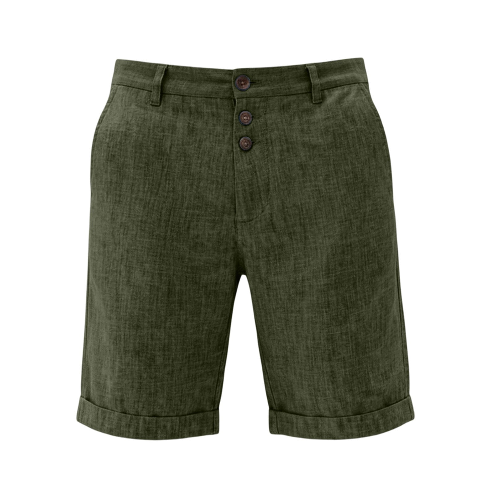 Casual Shorts Ohufall Button Straight Leg Breathable Summer Shorts ...
