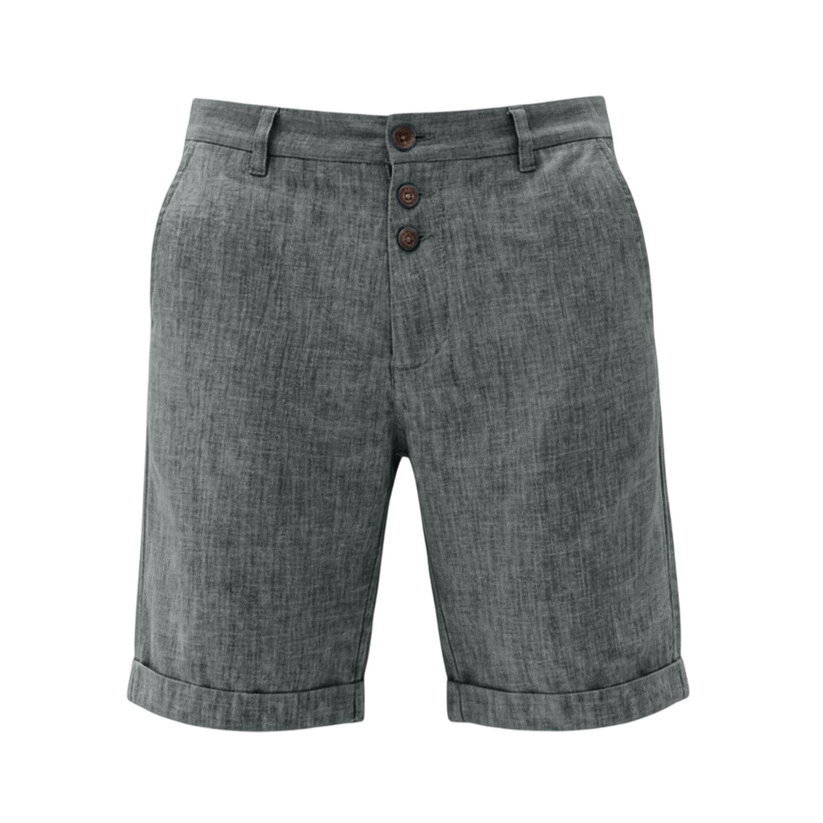 Casual Shorts Ohufall Button Straight Leg Breathable Summer Shorts ...