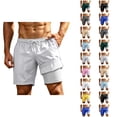 Casual Shorts With Layer Design Swim Trunks Breathable Texture Summer ...