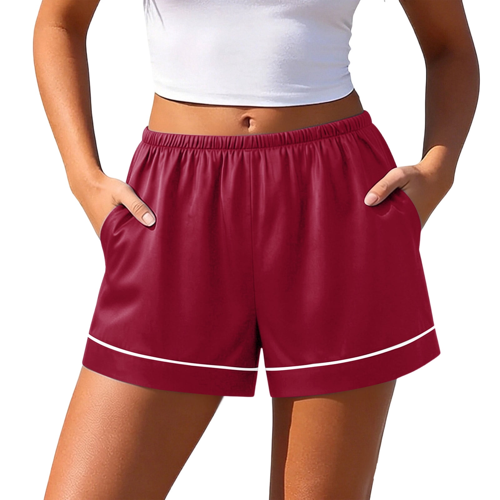 Casual Shorts For Women Wide Leg High Waisted Pocketed Relaxed Market ...