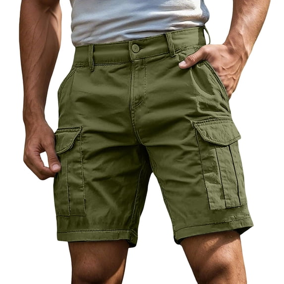 Casual Shorts for Men Men's Solid Outdoor Cargo Casual Shorts with ...