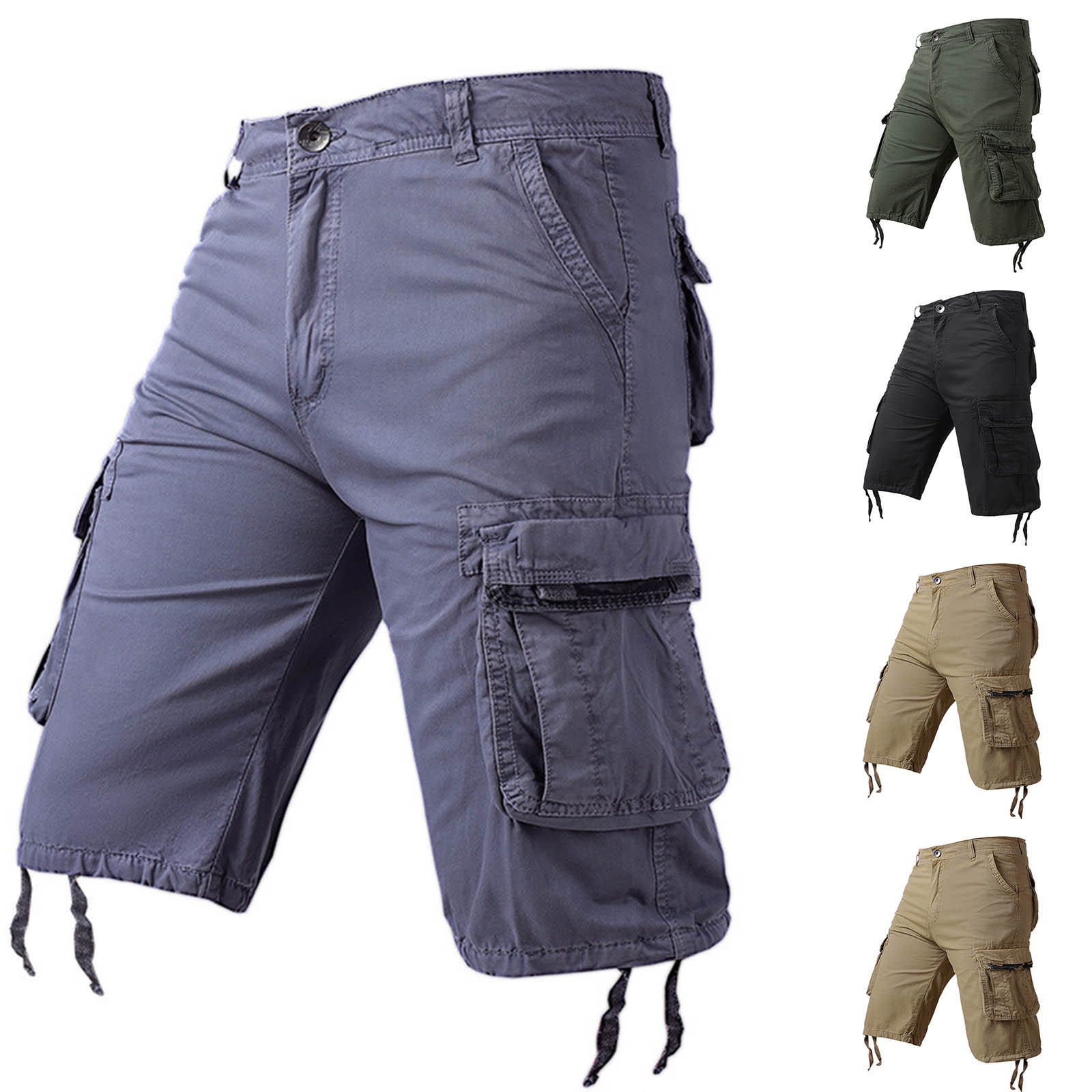 Casual Shorts for Men Retro Cargo Shorts Outdoor Casual with Large Side ...