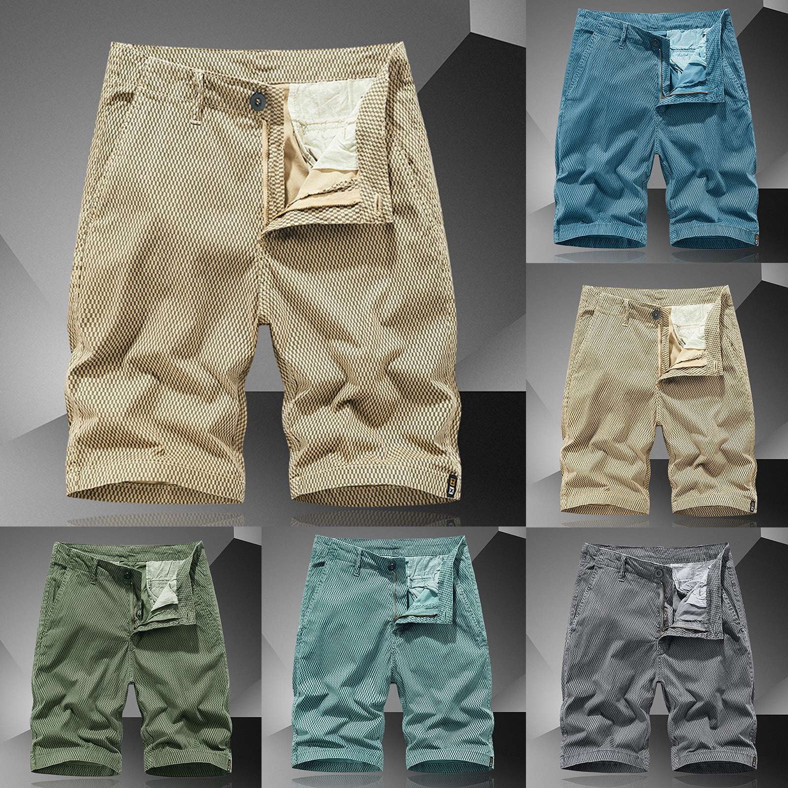 Casual Shorts for Men Summer Casual Cargo Bermuda Shorts Breathable ...