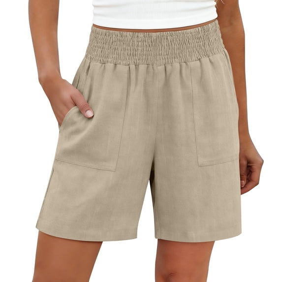 Casual Shorts for Women 2026 Summer Comfy Elastic Waist Lightweight ...