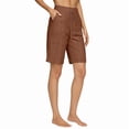 Casual Shorts for Women Knee Length Loose Wide Leg Elastic Waist Short ...